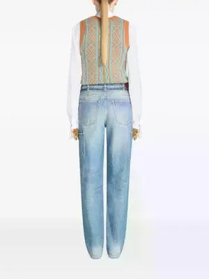 Dries Van Noten Jacquard Wool Top - Brown