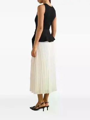 EVER NEW Peony Pleated Peplum Midi Dress - Neutrals