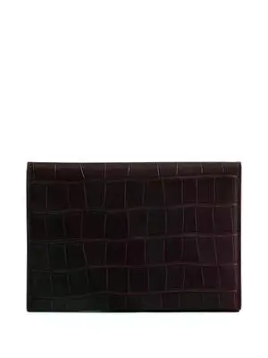 YU MEI Jessie Folio Crocodile-embossed Wallet - Brown