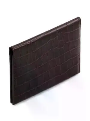 YU MEI Jessie Folio Crocodile-embossed Wallet