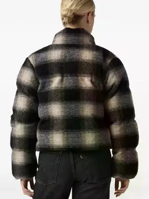 LEVI'S Brynn Check-pattern Cropped Puffer Jacket
