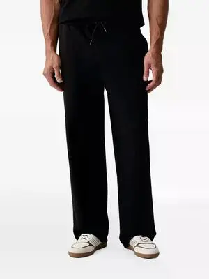 EA7 Logo-patch Drawstring Track Pants - Black