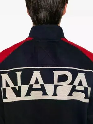 NAPAPIJRI Logo-embroidered Colour-block Sweater - Blue