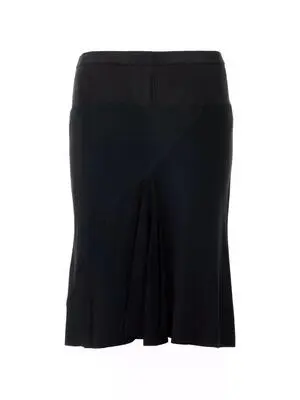 Rick Owens Short Bias Ribbed-waistband Skirt - Black