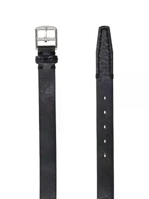 J & M DAVIDSON Harness Buckle-fastening Leather Belt - Black