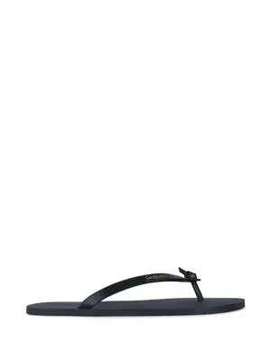 Saint Laurent Knotted Leather Flip-flops