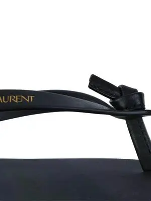 Saint Laurent Knotted Leather Flip-flops