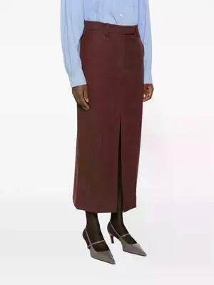 Brunello Cucinelli Front-slit Midi Skirt
