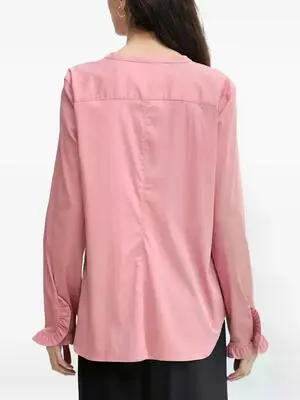 MOS MOSH Mmmattie Ruffle-cuff Collarless Shirt