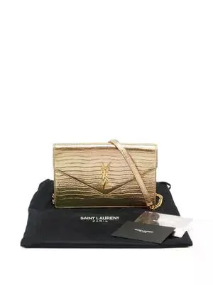 Saint Laurent Uptown Lizard-embossed Mini Bag