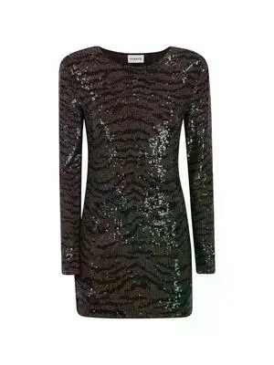 P.a.r.o.s.h Sequin-embellished Zebra-print Dress