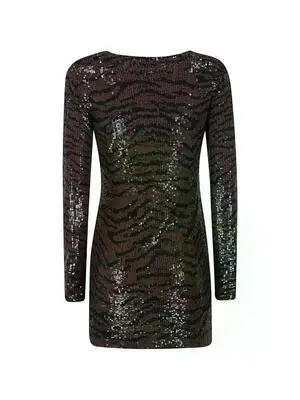P.a.r.o.s.h Sequin-embellished Zebra-print Dress