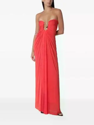 Christopher Esber Helix Crystal-embellished Strapless Maxi Dress