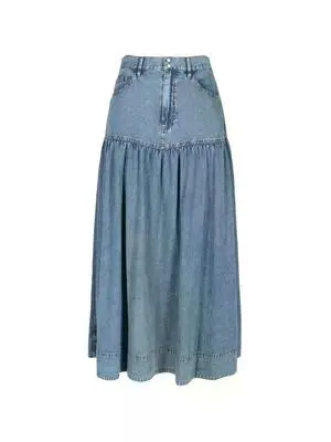 The Great. Western Yoke Midi Skirt