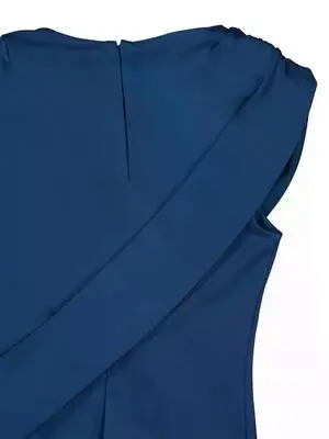 Roland Mouret Asymmetric Caped Midi Dress