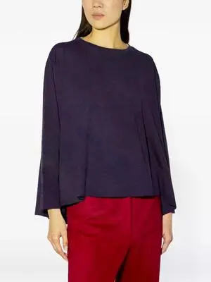 Liviana Conti Crew-neck Long-sleeve Sweater - Purple