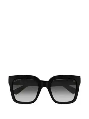 Gucci Interlocking G Squared-frame Sunglasses - Black