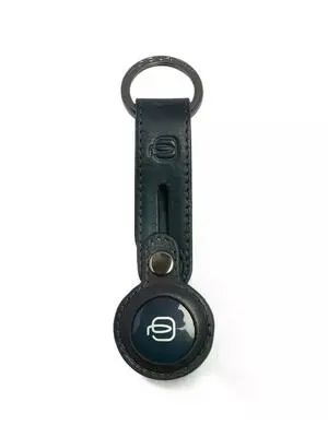 PIQUADRO Logo-debossed Leather Keyring - Blue