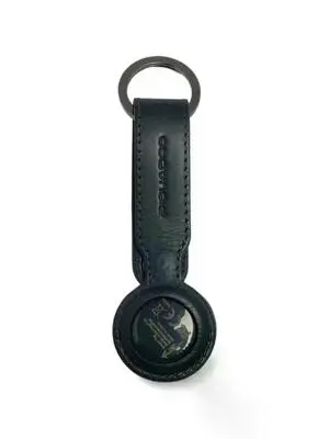 PIQUADRO Logo-debossed Leather Keyring