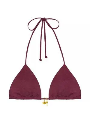 MC2 SAINT BARTH Charm-detail Halterneck Bikini Top