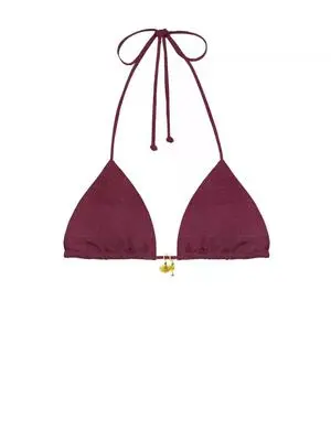MC2 SAINT BARTH Charm-detail Halterneck Bikini Top