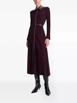 Simkhai Ismelle Belted Ribbed-knit Midi Dress