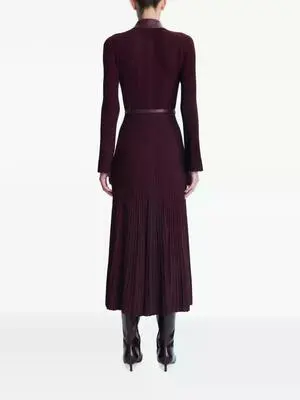 Simkhai Ismelle Belted Ribbed-knit Midi Dress
