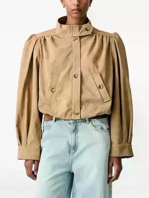 Bardot Puff-sleeve Button-up Jacket