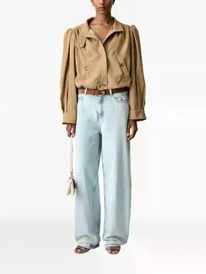 Bardot Puff-sleeve Button-up Jacket