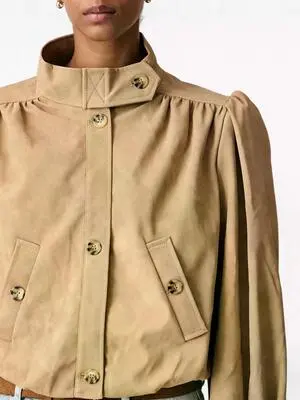 Bardot Puff-sleeve Button-up Jacket