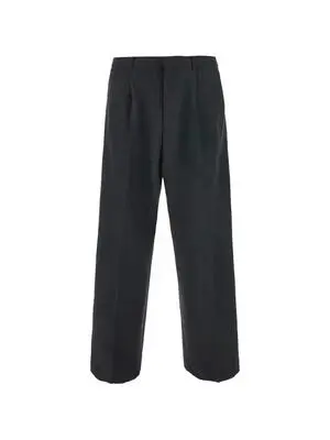 DUNST Pleated Straight-leg Trousers - Grey