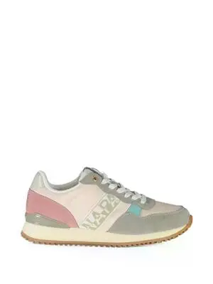 NAPAPIJRI Logo-print Suede-panelled Sneakers - Neutrals