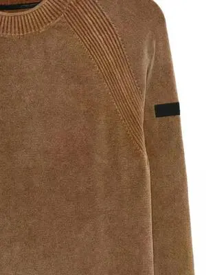 RRD Ribbed-knit Raglan-sleeve Sweater - Brown