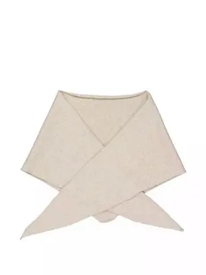 LISA YANG Florianne Triangle Knitted Scarf Neutrals
