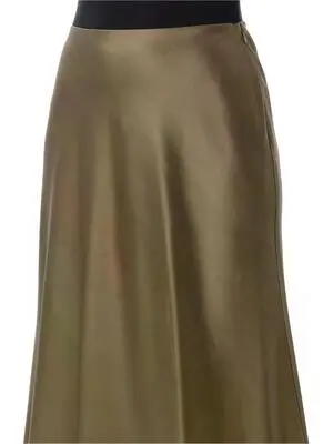 Ralph Lauren Satin-finish Flared Skirt