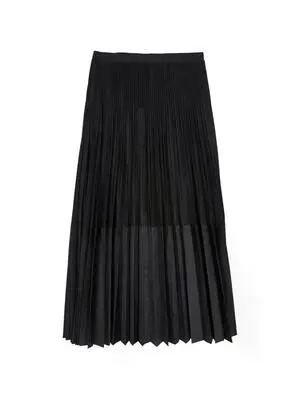 LESS High-waisted Pleated Maxi Skirt