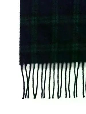 BARACUTA Tartan Fringed Scarf