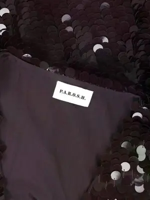 P.a.r.o.s.h Sequin-embellished Front-tie Blouse