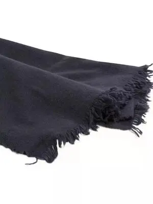 Destin Frayed Cashmere Scarf - Blue