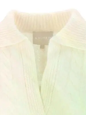 KUJTEN Aenora Cable-knit V-neck Sweater