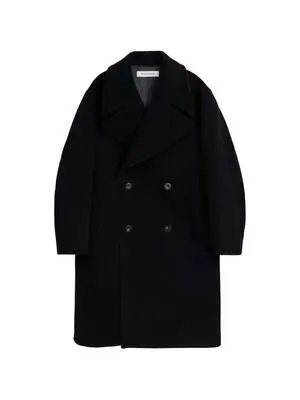 SUNFLOWER Double-breasted Overcoat - Black