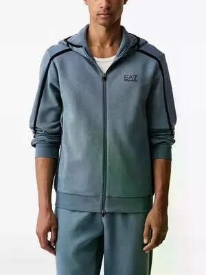 EA7 Logo-print Zip-up Tracksuit - Blue