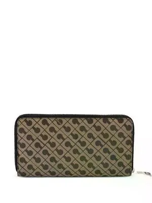 GHERARDINI Logo-pattern Zip-around Wallet - Neutrals