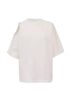 AGOLDE Shoulder Cut-out T-shirt - Neutrals