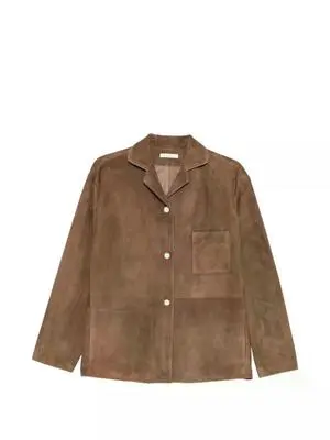 THE ROW Janine Suede Jacket - Brown