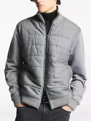 FAY Quilted Ribbed-trim Jacket