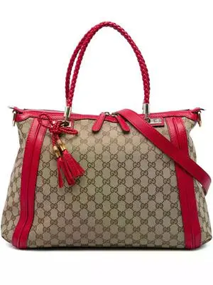 Gucci 2016-2026 Gg Canvas Bella Convertible Tote Satchel - Neutrals