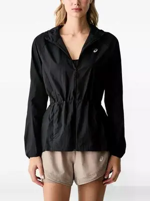 Asics Drawstring-waist Hooded Jacket - Black