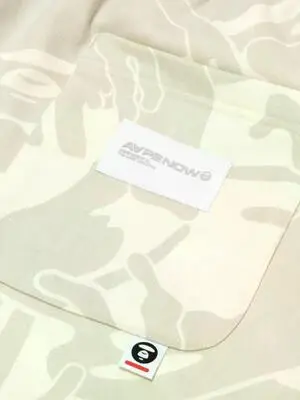 AAPE BY *A BATHING APE Camouflage-print Logo-patch Shorts - Neutrals