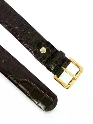Luisa Spagnoli Dogale Croc-effect Leather Belt